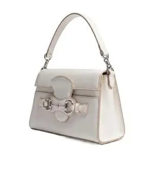 Gucci Horsebit Duomo Small Top Handle Bag - White