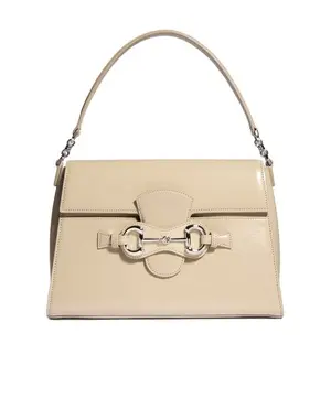 Gucci Horsebit Duomo Medium Top Handle Bag - Beige
