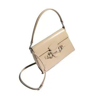 Gucci Horsebit Duomo Medium Top Handle Bag - Beige
