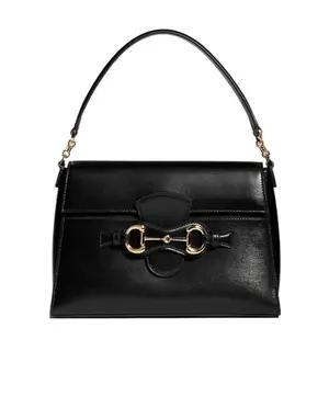 Gucci Horsebit Duomo Medium Top Handle Bag - Black