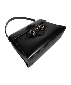 Gucci Horsebit Duomo Medium Top Handle Bag - Black