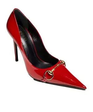 Gucci Donna Pump With Horsebit Detail - Red