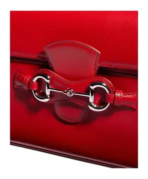 Gucci Horsebit Duomo Medium Top Handle Bag - Red