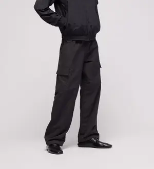 Gucci Froissé Nylon Cargo Pants With Interlocking G Embroidery