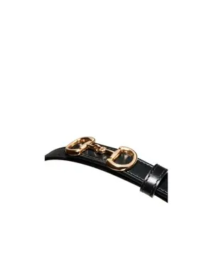 Gucci Thin Belt With Horsebit Buckle