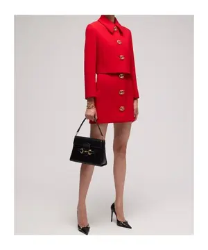 Gucci Crêpe Wool Jacket With Double G Button
