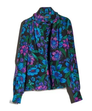 Gucci Floral Print Silk Crêpe De Chine Shirt