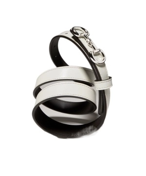 Gucci Thin Belt With Horsebit Buckle - White