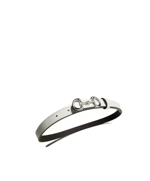Gucci Thin Belt With Horsebit Buckle
