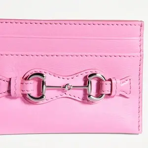 Gucci Card Case With Horsebit - Bright Pink