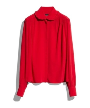 Gucci Silk Crêpe De Chine Shirt With Embroidery - Red