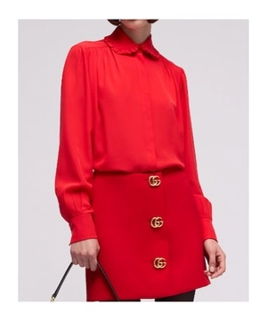 Gucci Silk Crêpe De Chine Shirt With Embroidery