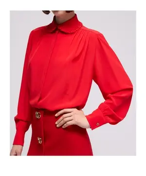 Gucci Silk Crêpe De Chine Shirt With Embroidery