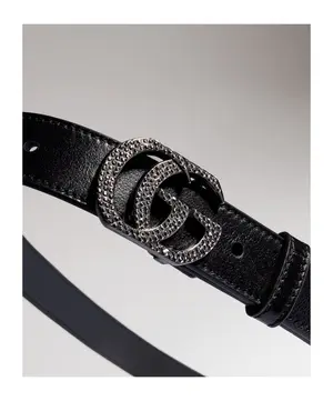 Gucci Double G Buckle Belt - Black