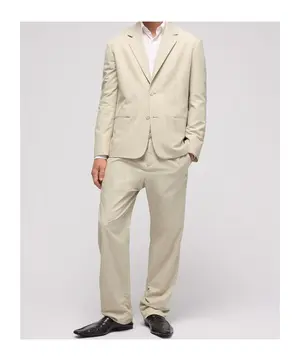 Gucci Lightweight Cotton Nylon Twill Pants With Crest Embroidery