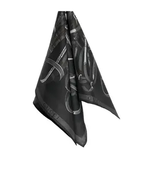 Gucci Printed Cotton Silk Pocket Square