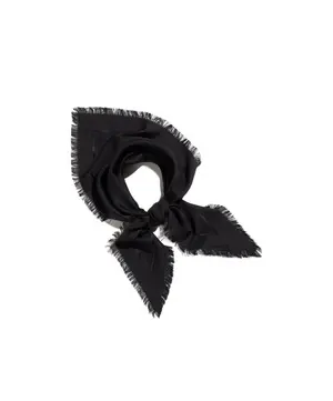 Gucci Double G Silk Wool Shawl - Black