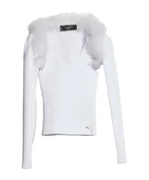 Gucci Rib Viscose Tank Top With Detachable Cardigan - White