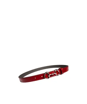 Gucci Leather Horsebit Belt - Red