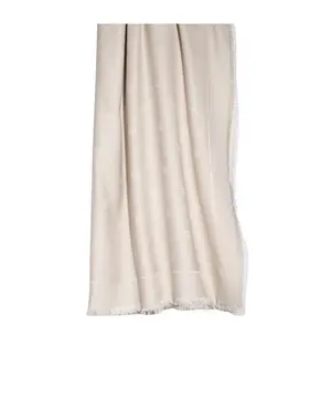 Gucci Double G Silk Wool Shawl - Ivory
