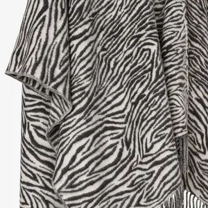 Fendi Wool Poncho With Tiger Animalier Print