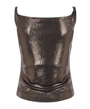 VIVIENNE WESTWOOD Draped Metallic-effect Top