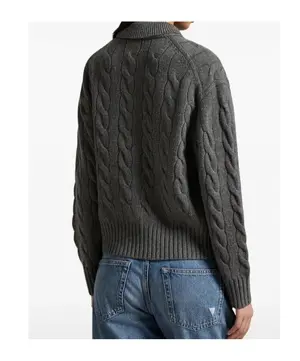 Polo Ralph Lauren Cable-knit Polo-collar Wool Sweater