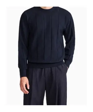 Giorgio Armani Sweater Regular Fit Chevron Virgin Wool