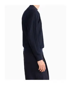 Giorgio Armani Sweater Regular Fit Chevron Virgin Wool