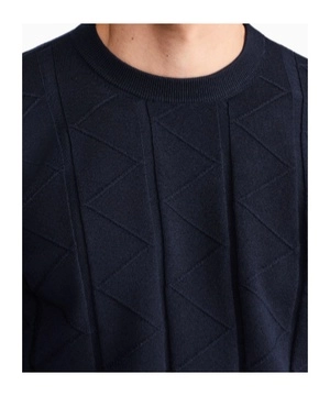 Giorgio Armani Sweater Regular Fit Chevron Virgin Wool