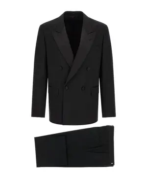 LARDINI Double-breasted Blazer, Straight-leg Suit Trousers