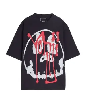 Y3 Skull Graphic T-shirt In /red - Black