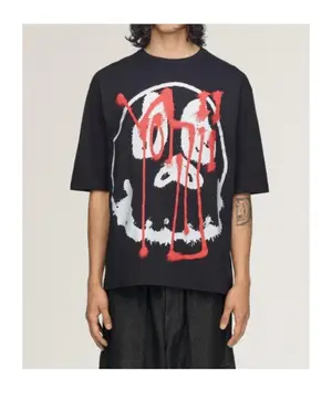 Y3 Skull Graphic T-shirt In /red
