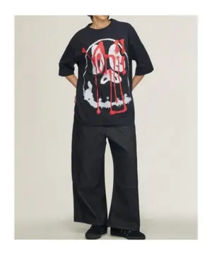 Y3 Skull Graphic T-shirt In /red