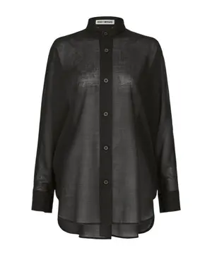 Issey Miyake Sheer Wool Shirt - Black