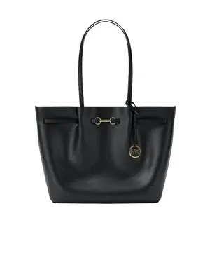 Michael Kors Carson Large Pebbled Leather Tote Bag - Black