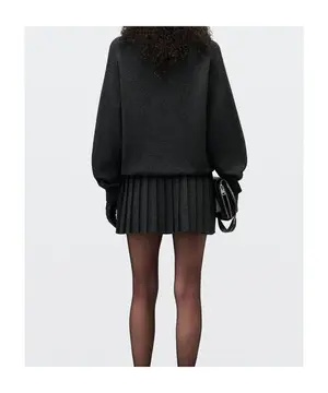 Alexander Wang Long Sleeve Polo Dress With Pleated Skirt