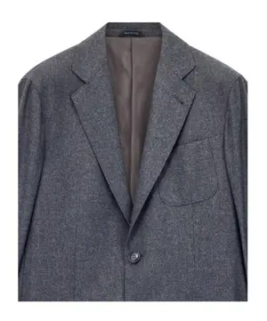 Giorgio Armani Unlined Single-breasted Stretch Cashmere Jacket With Two Buttons