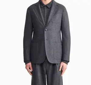 Giorgio Armani Unlined Single-breasted Stretch Cashmere Jacket With Two Buttons