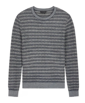 Emporio Armani Horizontal-stripe Sweater - Navy Blue