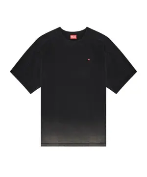DIESEL® Cotton T-shirt With Degradé Effect - Black