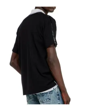 DIESEL® T-shirt With Contrast Trims And Logo Patch