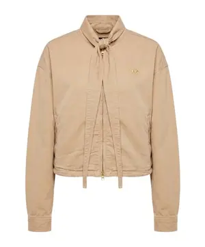 DIESEL® Two-way Zip Casual Jacket With Tie Detail