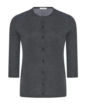 THE ROW Crewneck Cardigan - Dark Gray