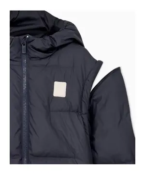 Giorgio Armani Quilted Down Jacket With Hood And Full-length Zip
