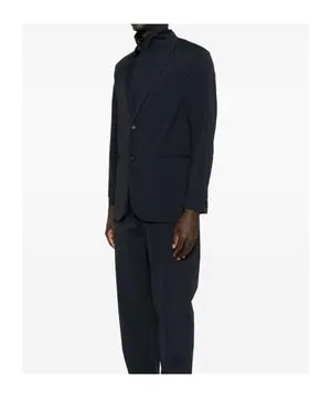 Emporio Armani Layered-effect Notched-lapel Blazer