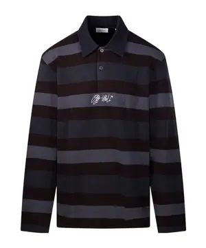 Off-White Long-sleeve Polo Shirt - Multicolor