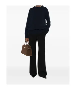 THE ROW Coleman Wool Gabardine Bootcut Trousers