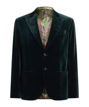 Etro Single-breasted Stretch Cotton Velvet Jacket