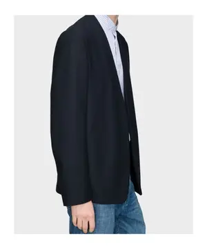 MAISON MARGIELA Open-front Collarless Jacket In Virgin Wool